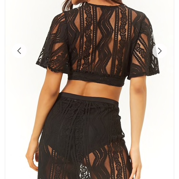 Tops | Sheer Lace Crop Top | Poshmark